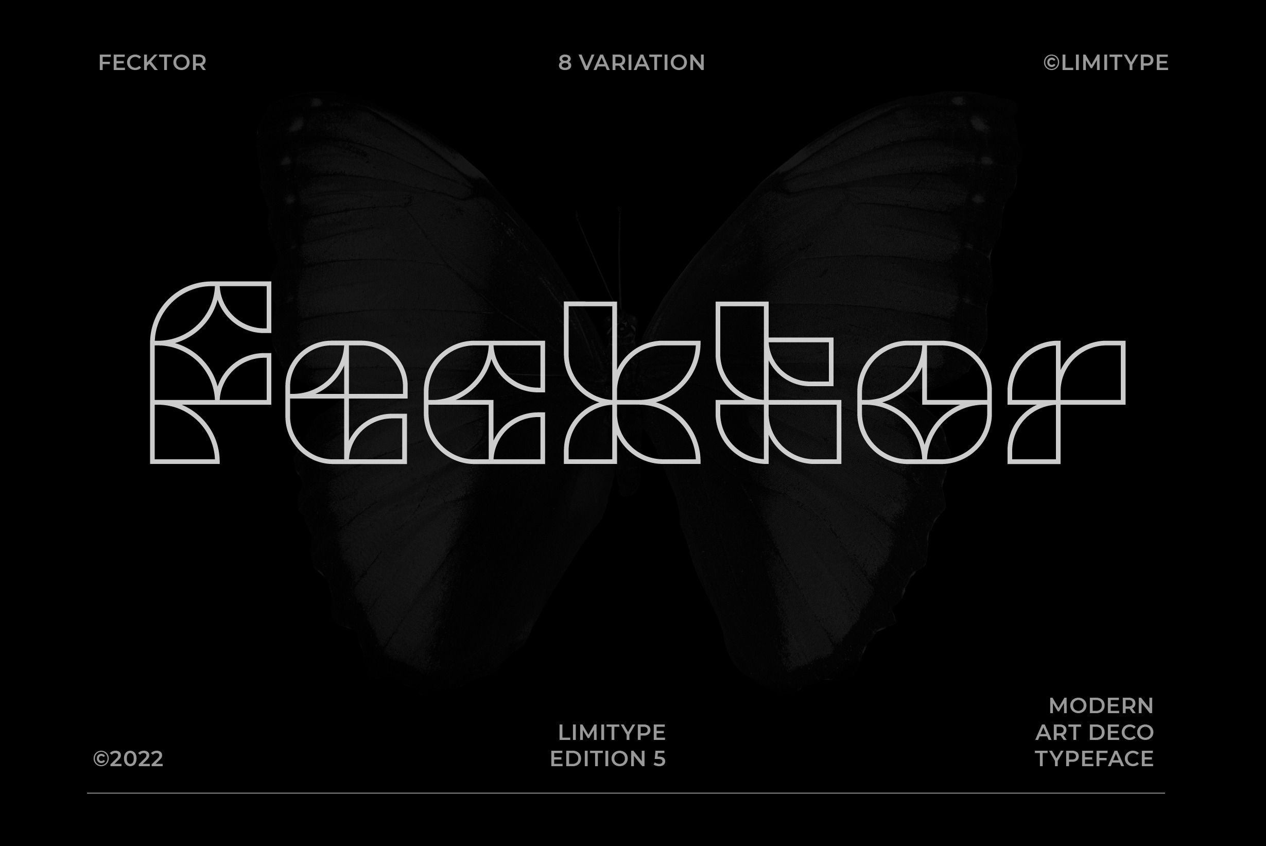 Fecktor - Modern Art Deco Font, a Font by limitype