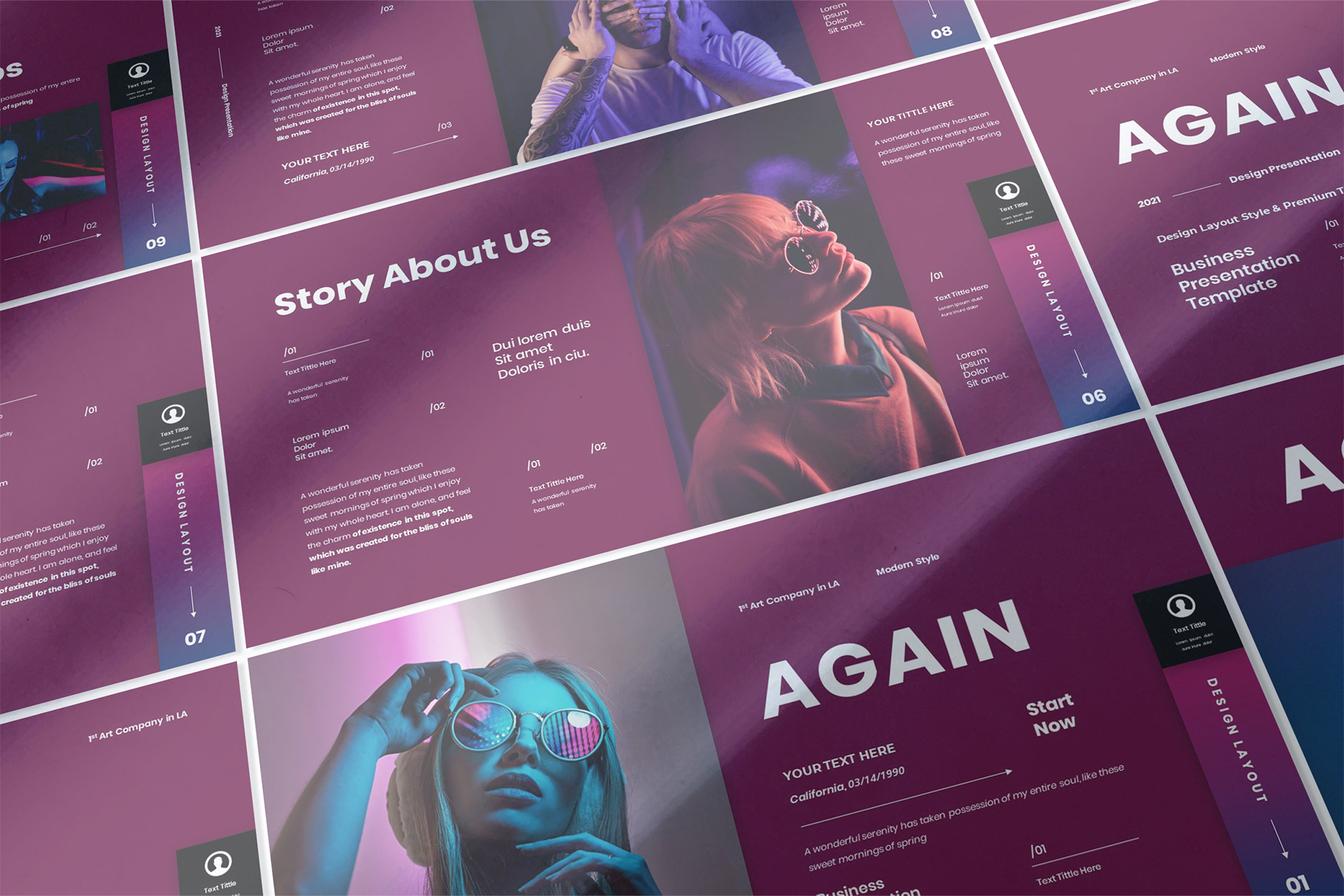 Again - PowerPoint & Google Slide, a Presentation Template by Raseuki ...