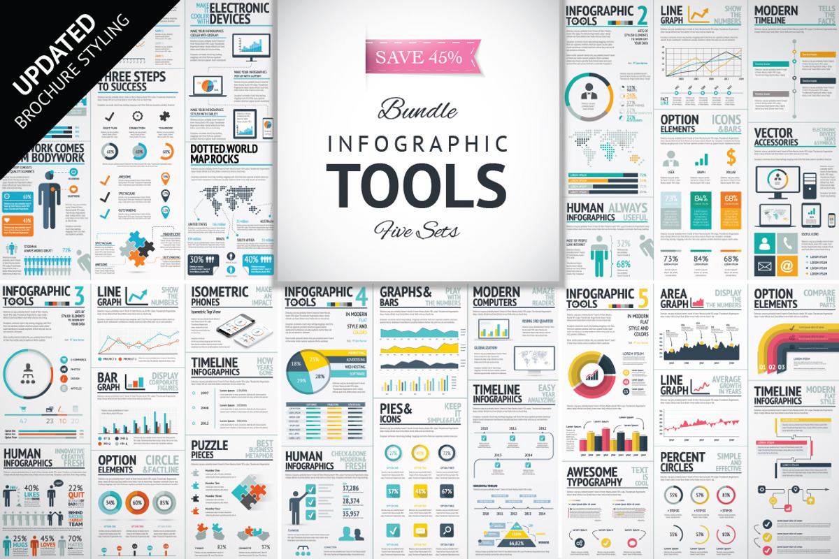 [-45%!] Infographic Elements Bundle, a Work Illustration by Infographic ...