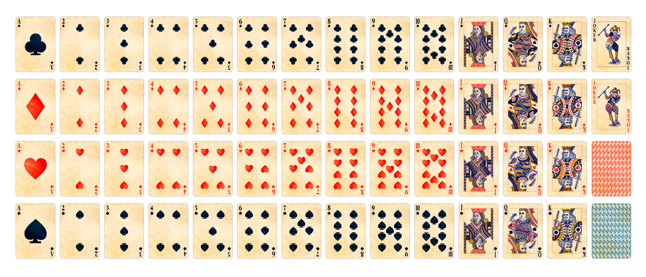 Detailed colorful poker cards, an Object Graphic by BestPics