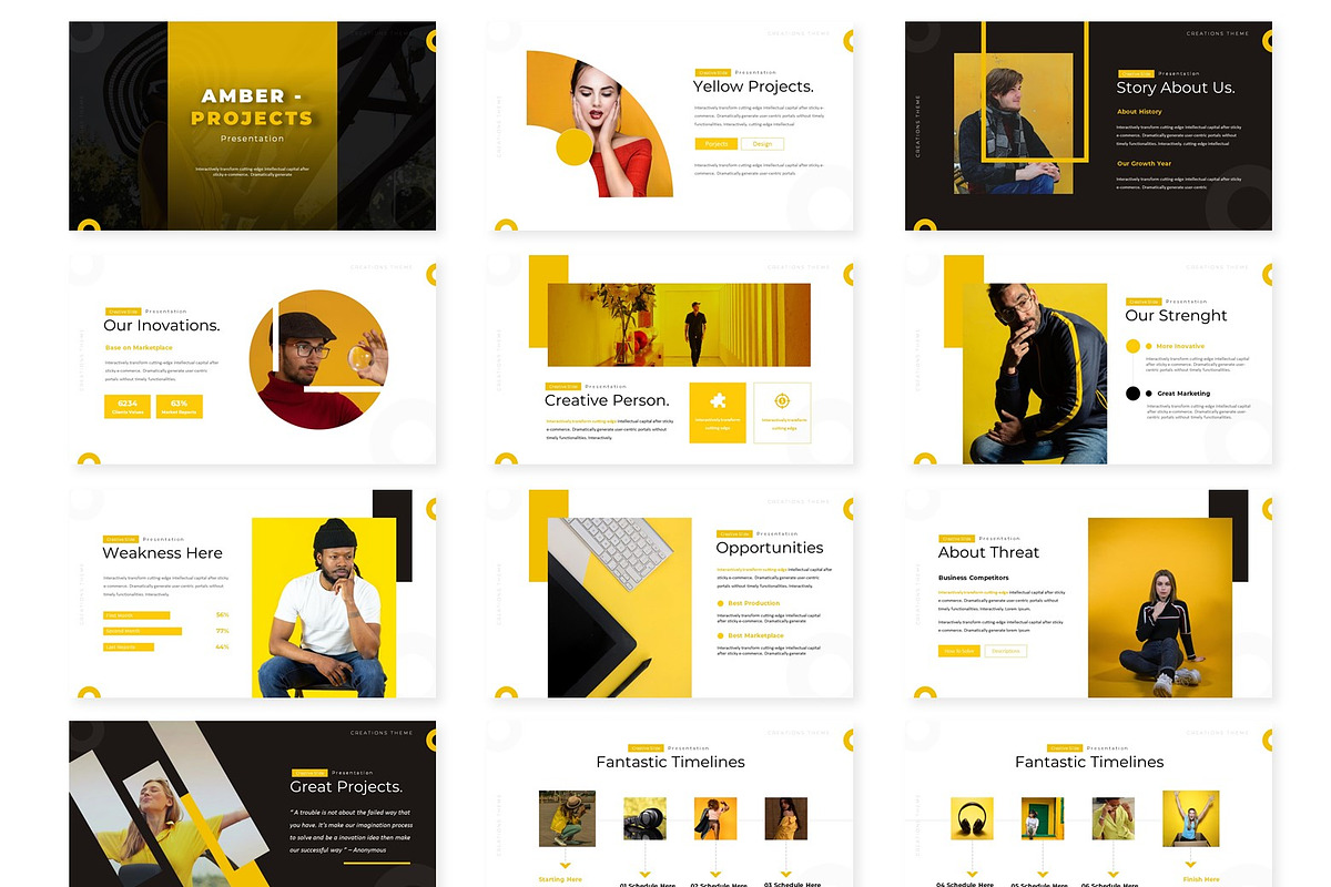 Amber - Powerpoint Template, a Presentation Template by AQR Studio