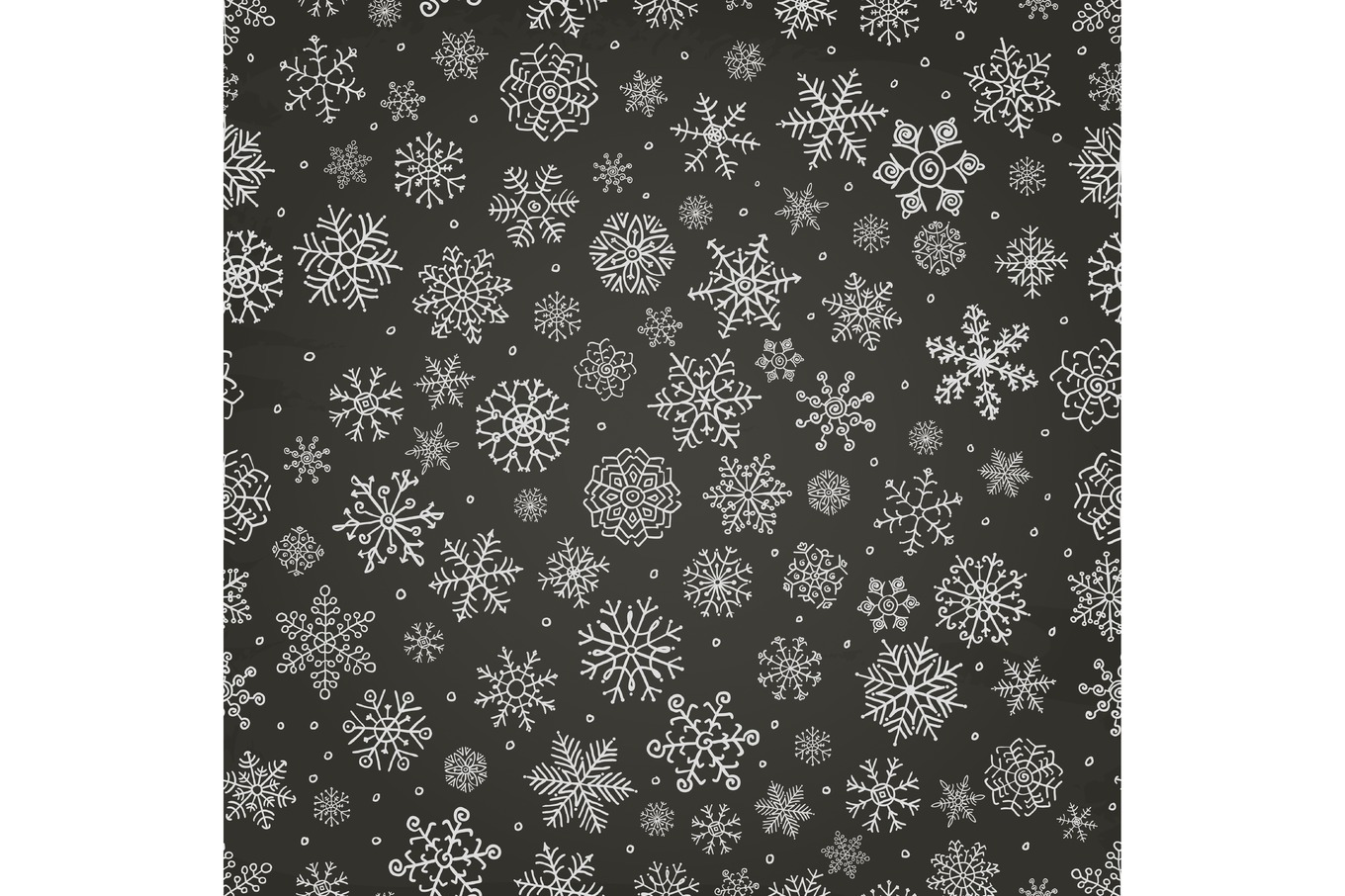 Pattern with Chalk Drawing Snowflake, a Pattern Graphic by Olya Creative