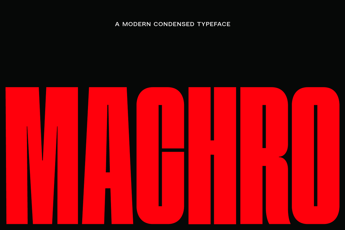FBS Machro - Condensed Typeface, a Sans Serif Font by Febspace Studio