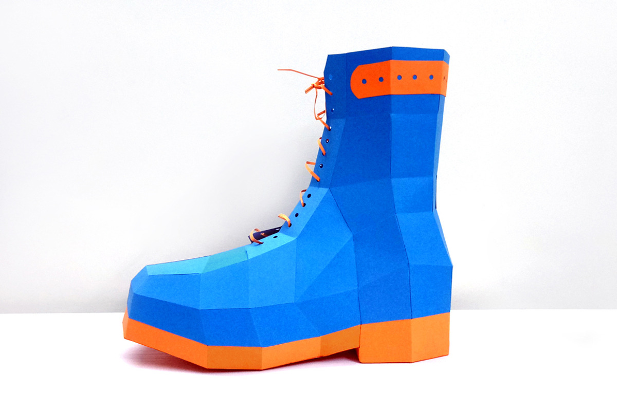 DIY Combat Boots - 3d papercraft, a Templates & Theme by PAPER amaze