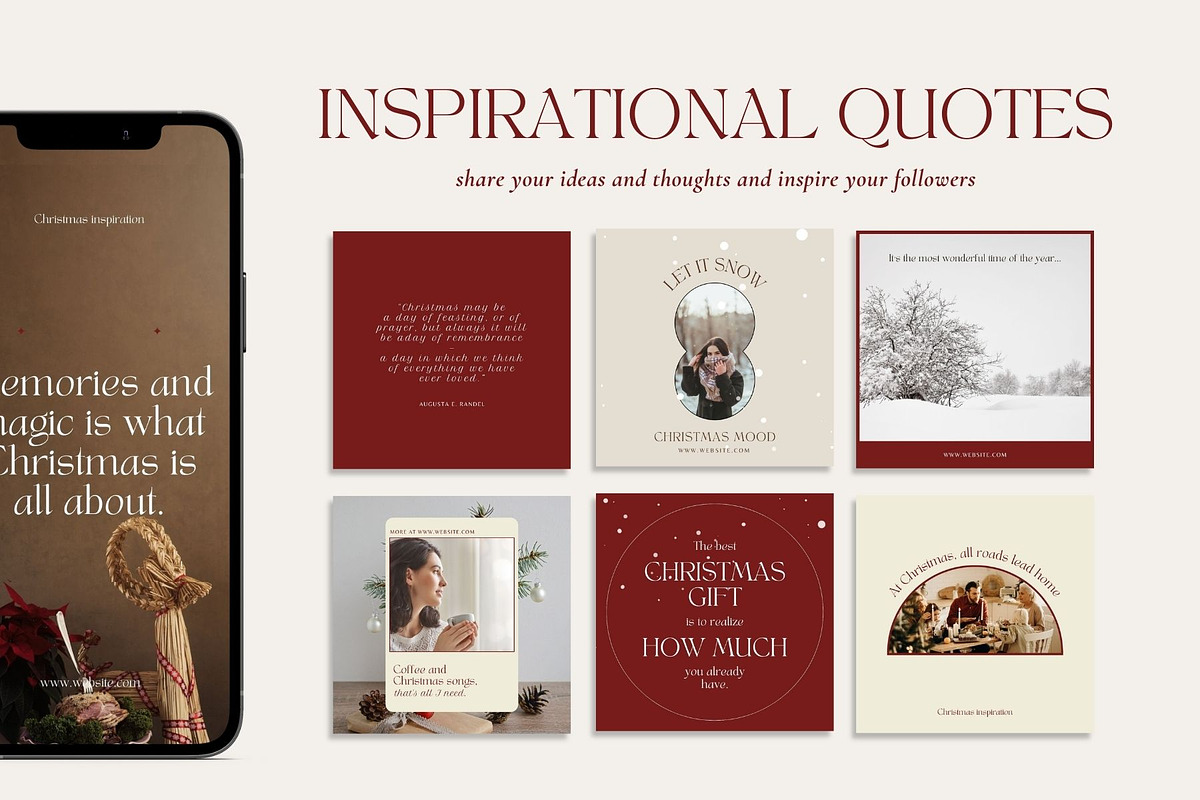 Instagram Christmas Templates CANVA, a Social Media Template by Lyrata ...