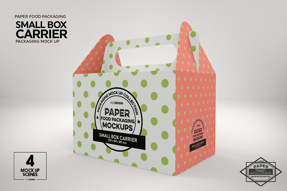 Small Box Carrier Packaging Mockup, a Packaging Mockup by INCDesign