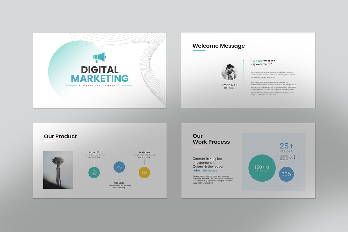 Digital Marketing Template, a Presentation Template by evgenystudio ...