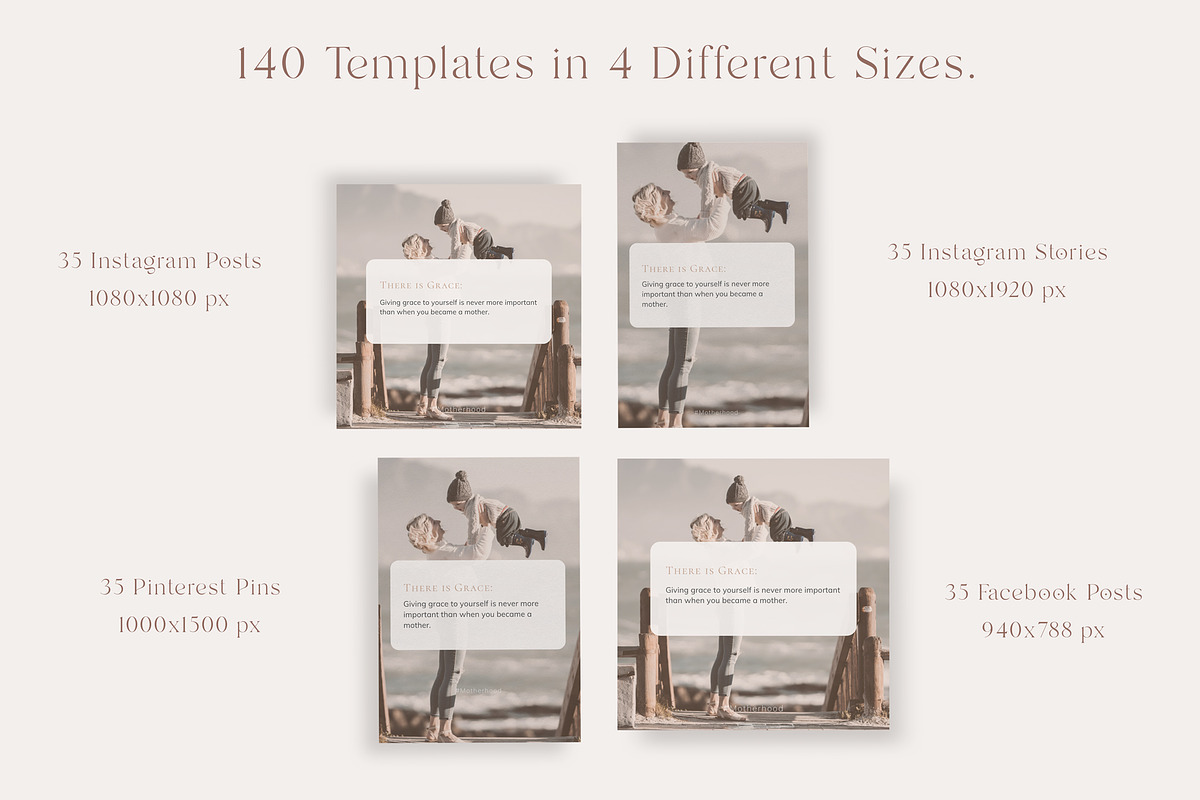 140 Social Media CANVA Template Pack