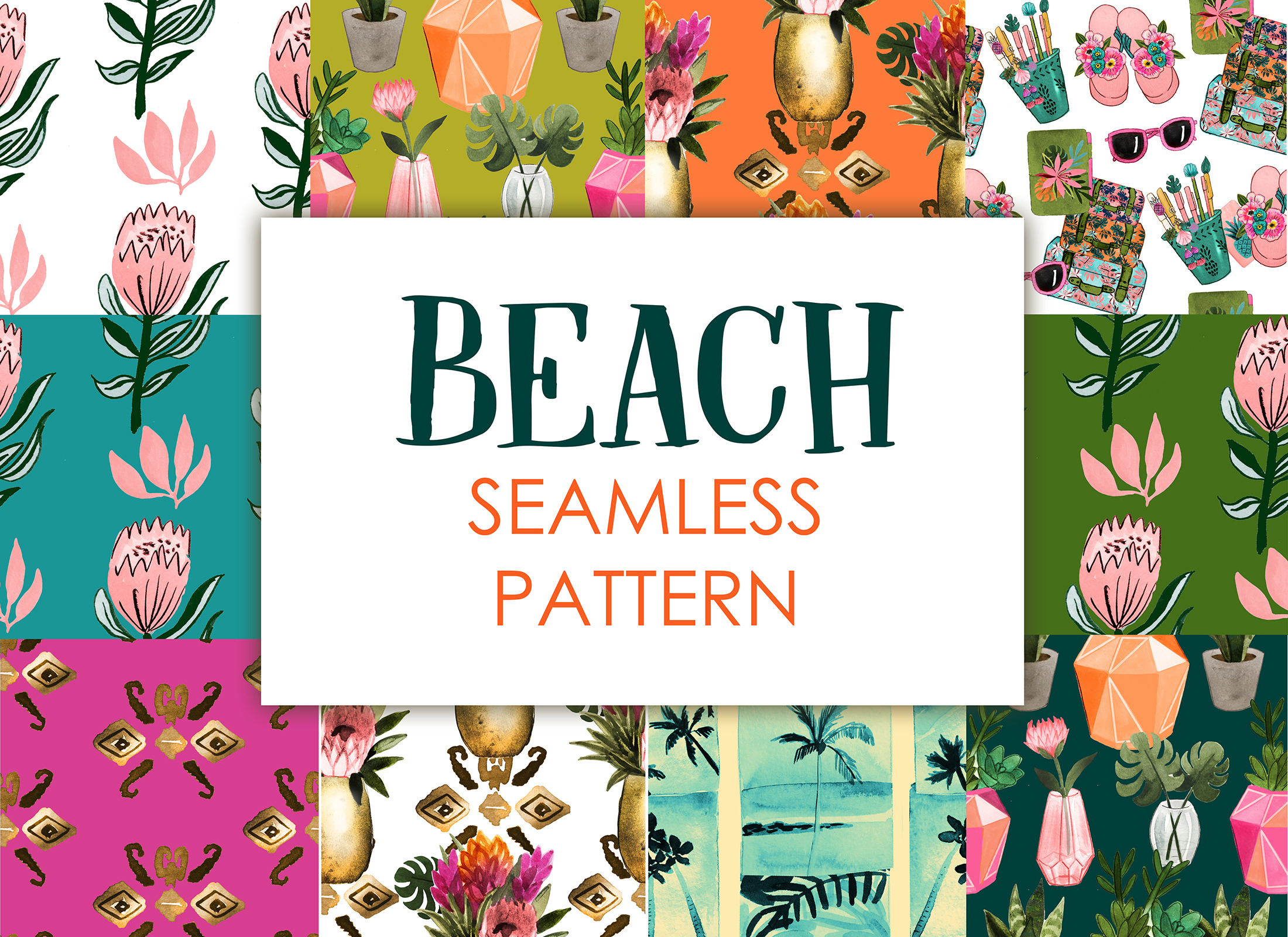 Beach patterns, a Pattern Graphic by Rosabebe
