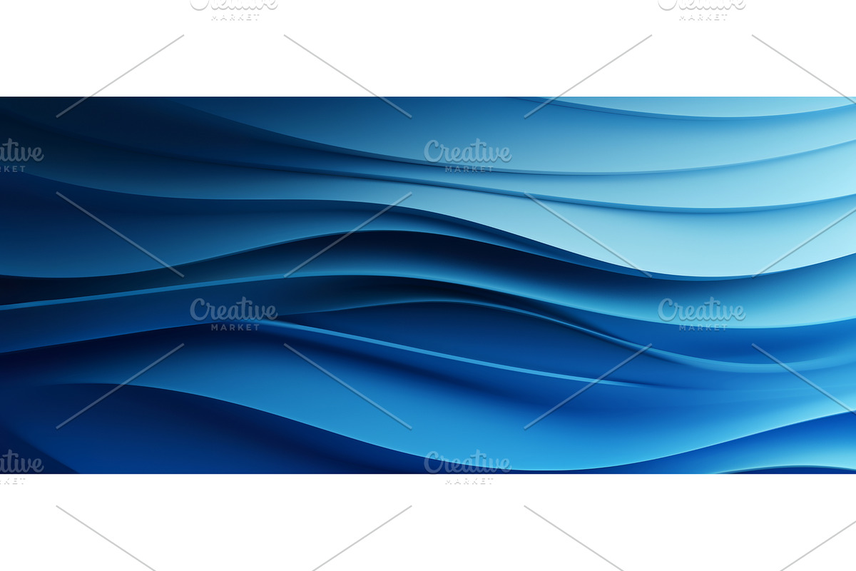 3D Blue Gradient Background, an Illustration by BazziBa♥