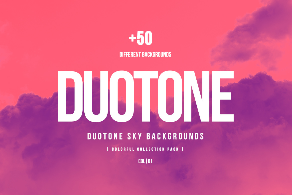 +50 Duotone SKY Backgrounds, a Wallpaper Graphic by BIBIART