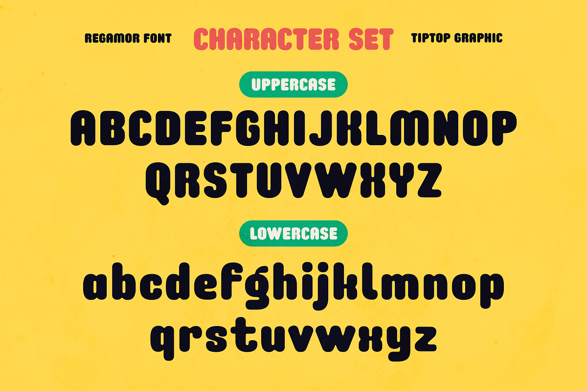 Regamor – Fat Rounded Retro Font, a Sans Serif Font by Tiptop Graphic