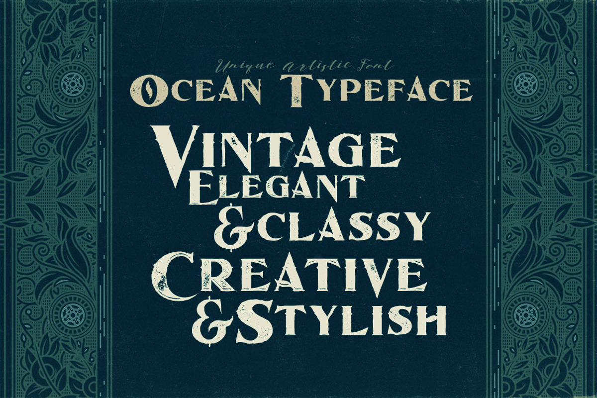 Ocean - Display Font, a Serif Font by JumboDesign
