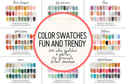 Color Palette Procreate Illustrator | Creative Market