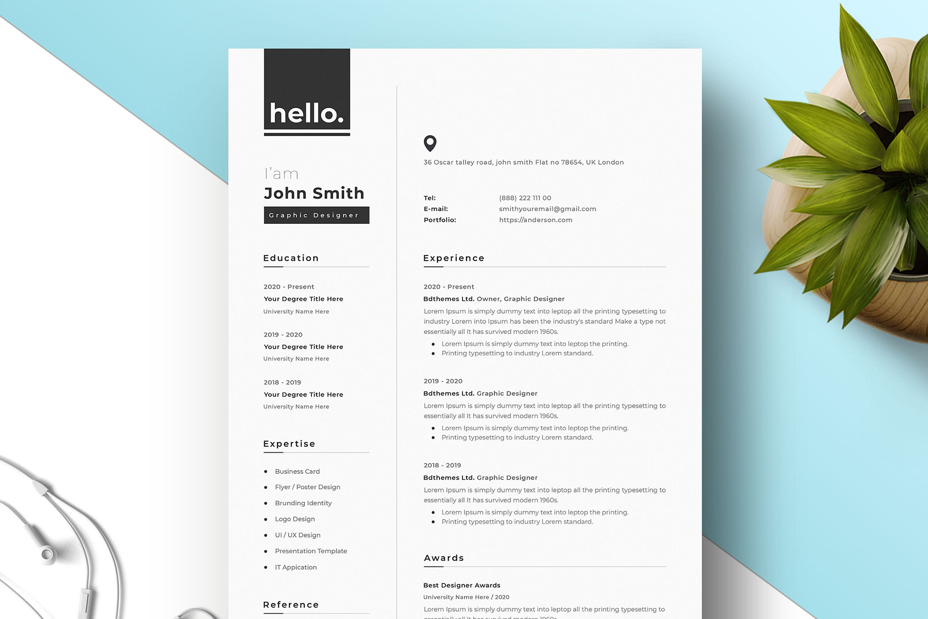 Clean Resume Template, a Resume Template by PicoartBd