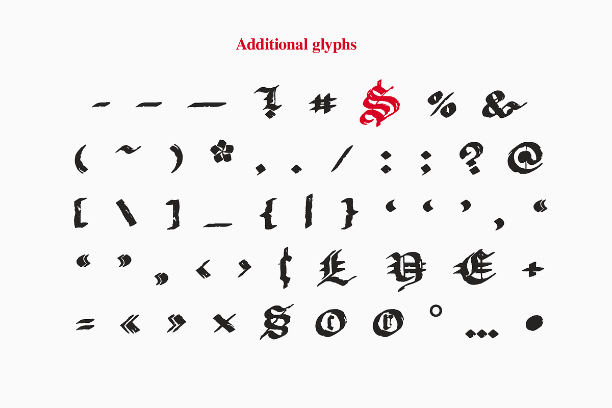 Landsknecht blackletter style font, a Blackletter Font by kaer_shop