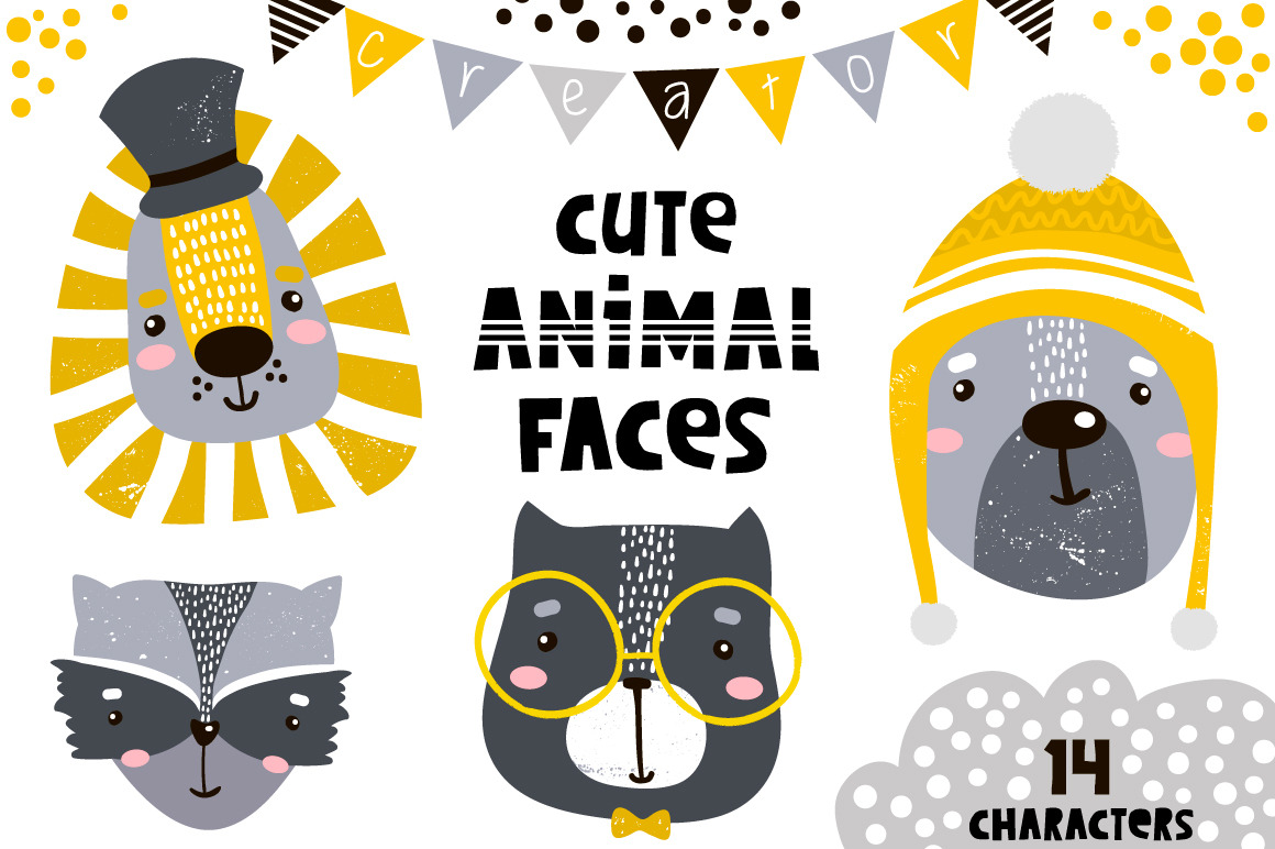 Cute animal faces creator, an Animal Illustration by solmariart ...
