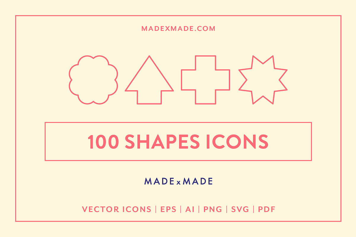 Shapes Line Icons, an Outline Icon by Made by Made