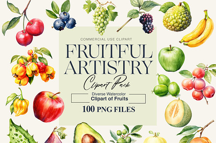 Fruit set, a Food Illustration by Watercolor dreams
