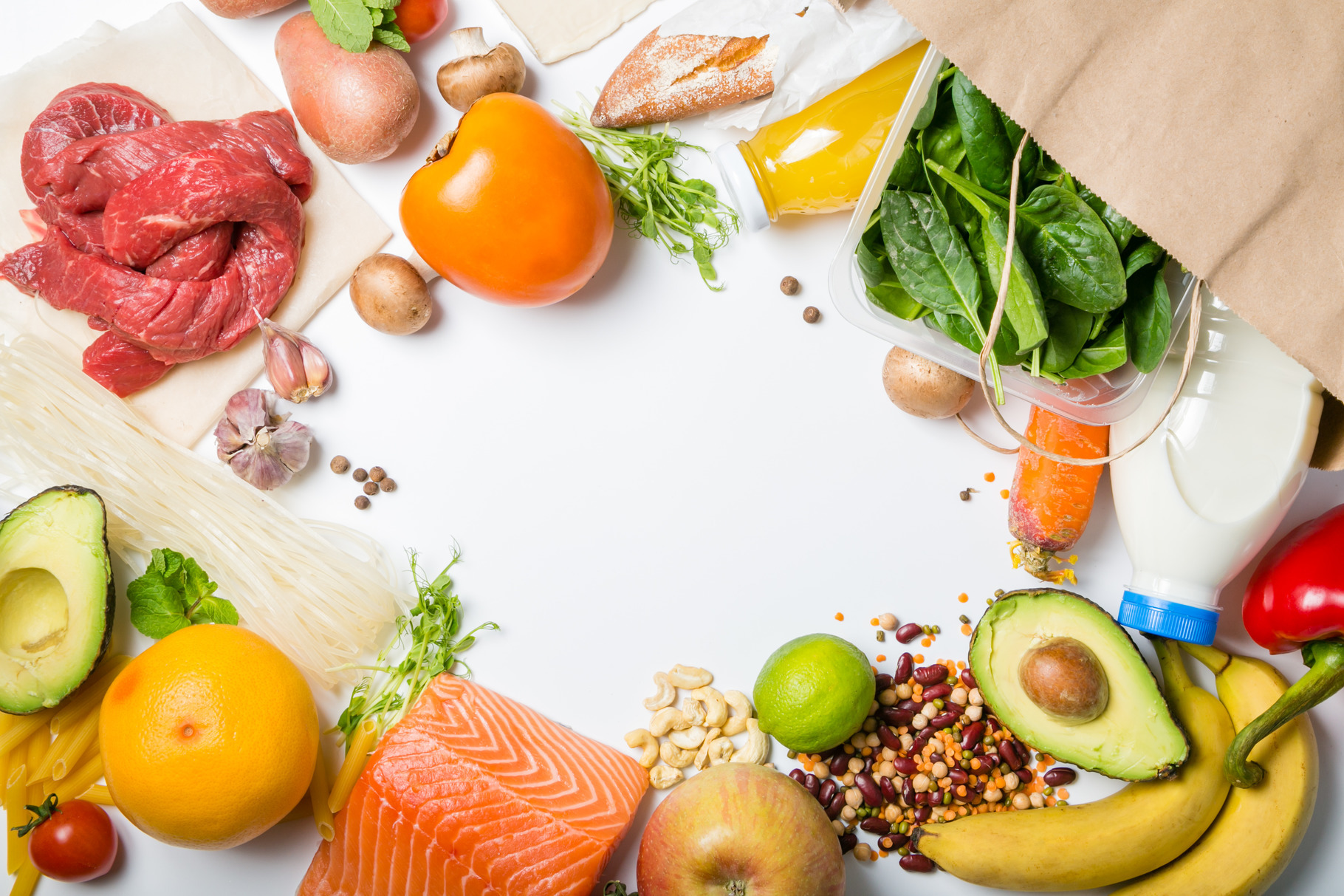Grocery shopping concept balanced stock photo containing grocery and ...