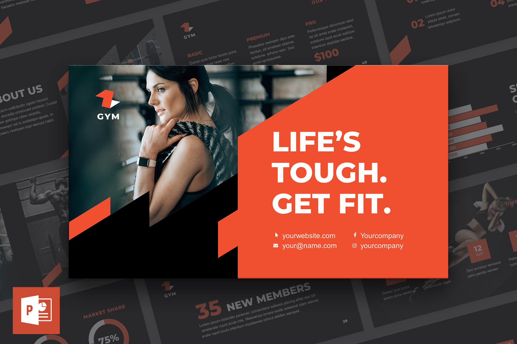 Presentation Gym, a Presentation Template by TemplatesNow!