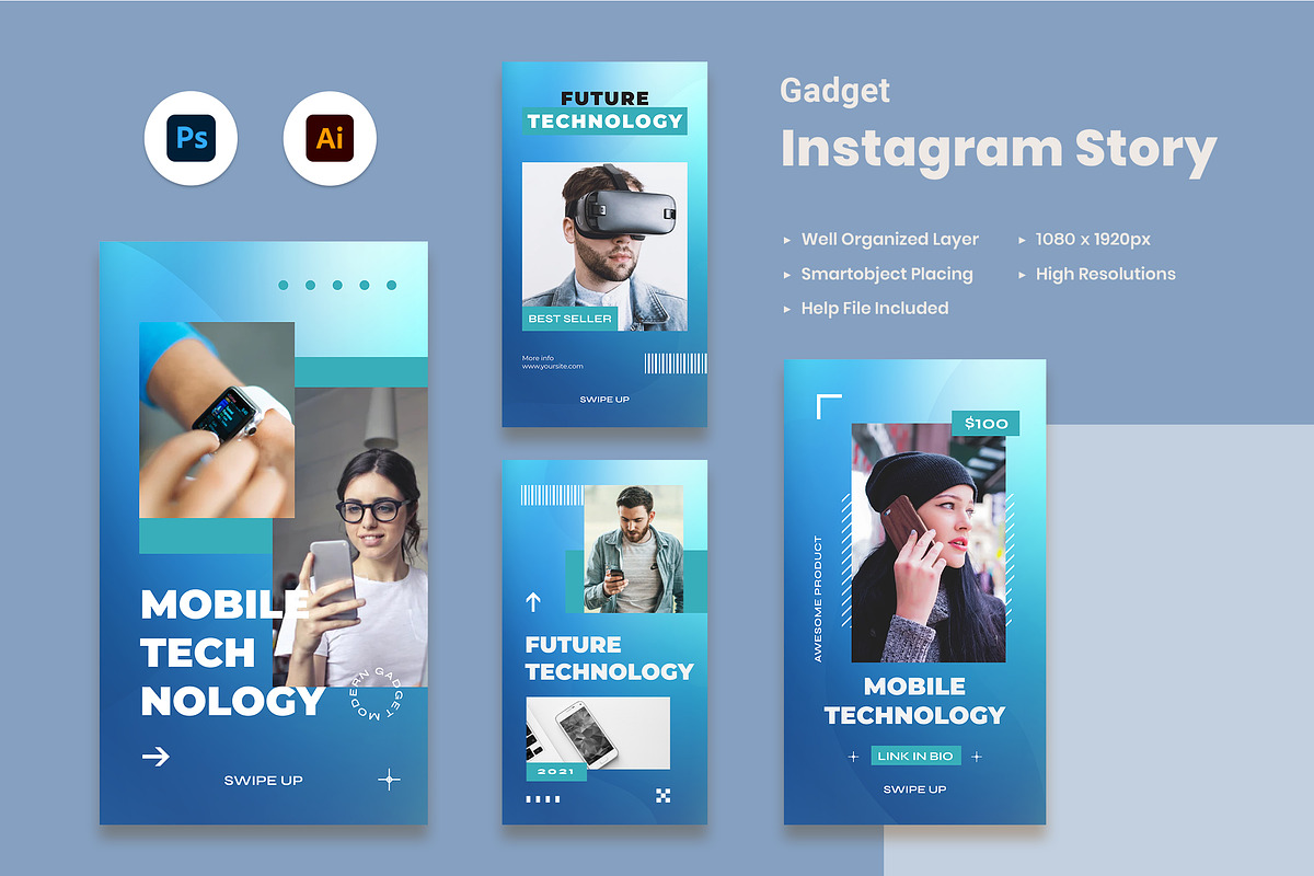 Gadget Instagram Stories, a Social Media Template by Rahardi Creative ...
