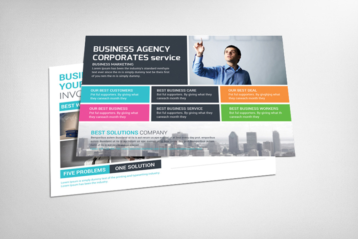 10 Multipurpose Business Postcards, a Card Template by graphicforest