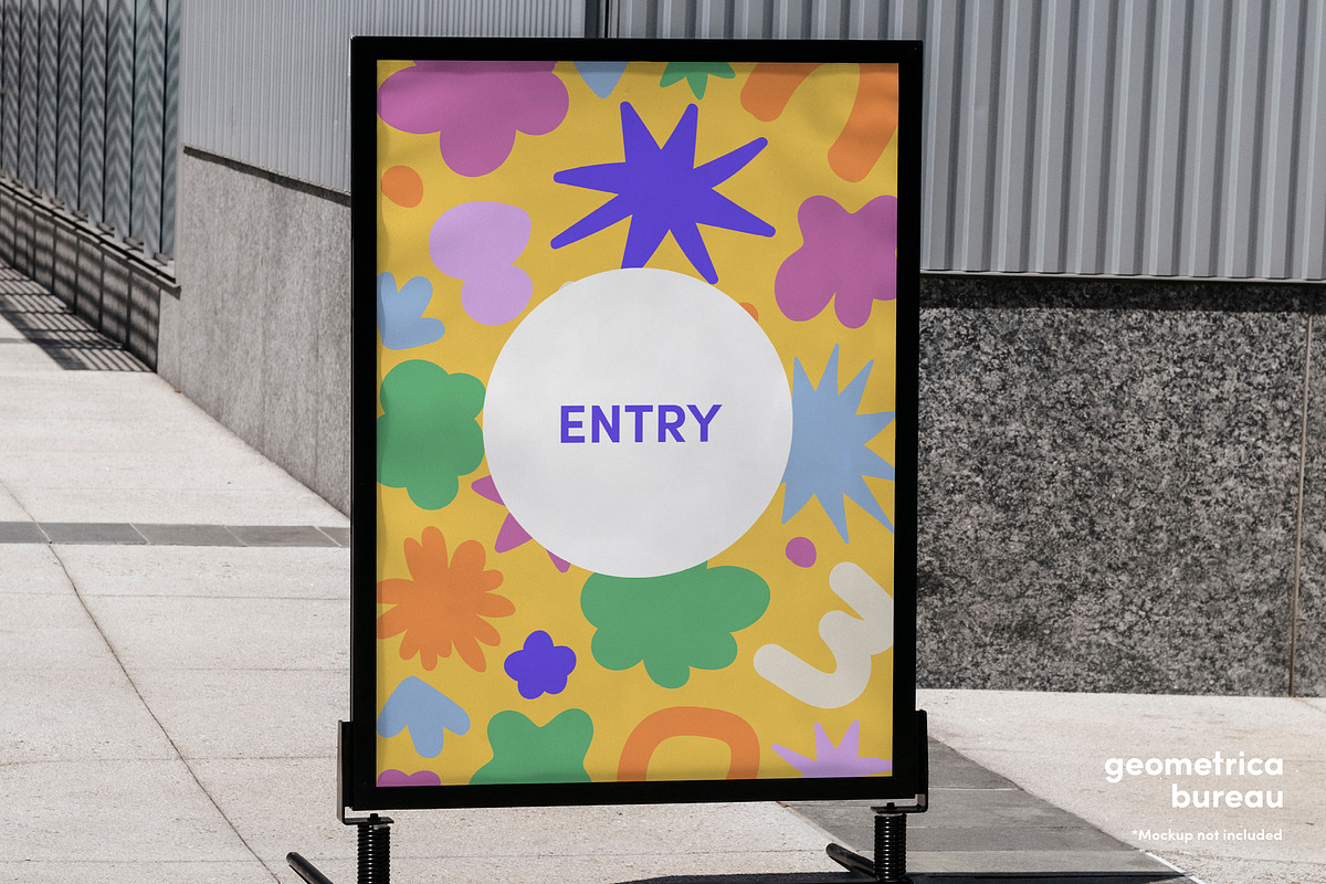 Funky Shapes, a Pattern Graphic by Geometrica Bureau