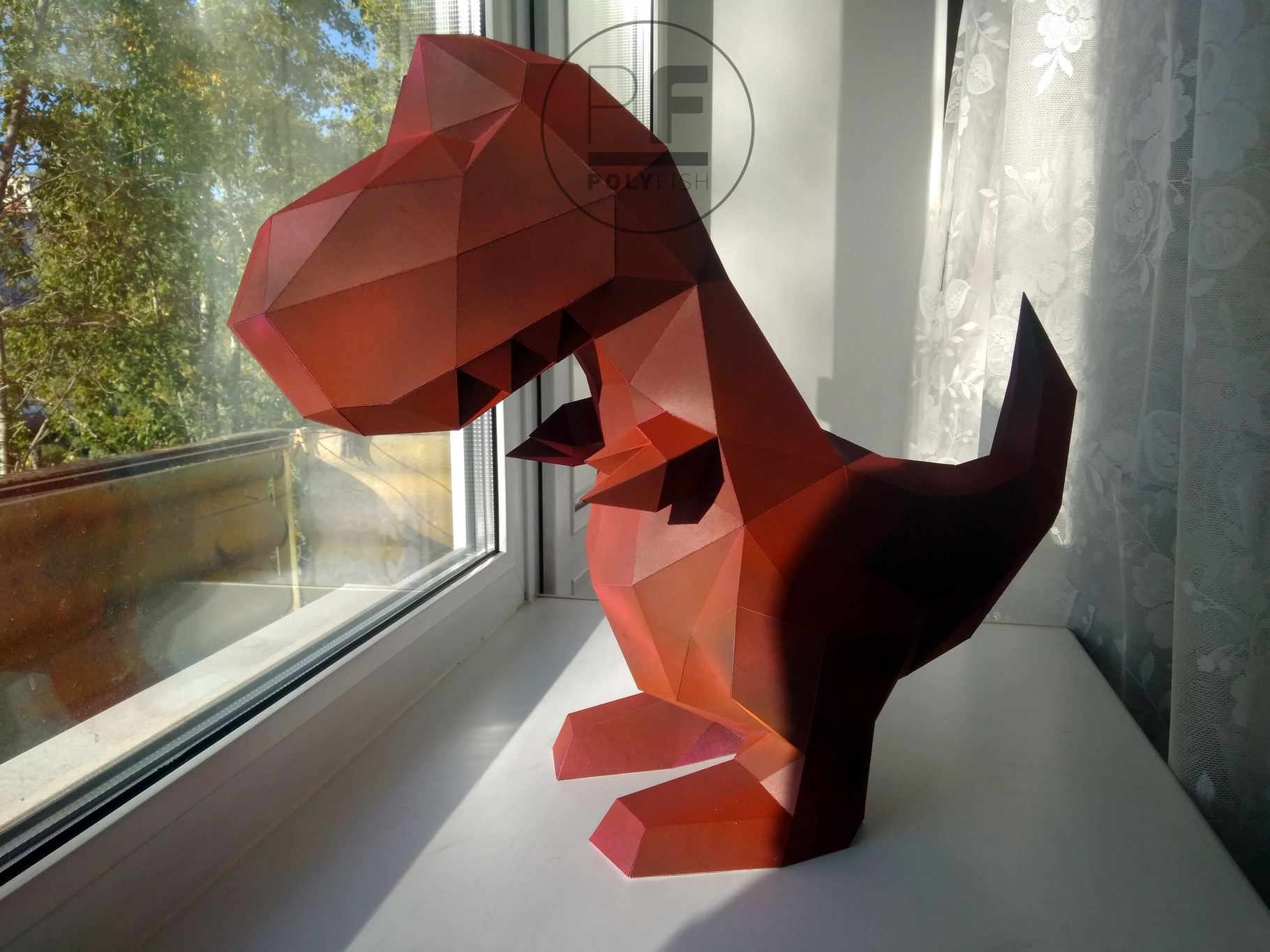 DIY Dinosaur 3D model template, a Graphic by PolyFish