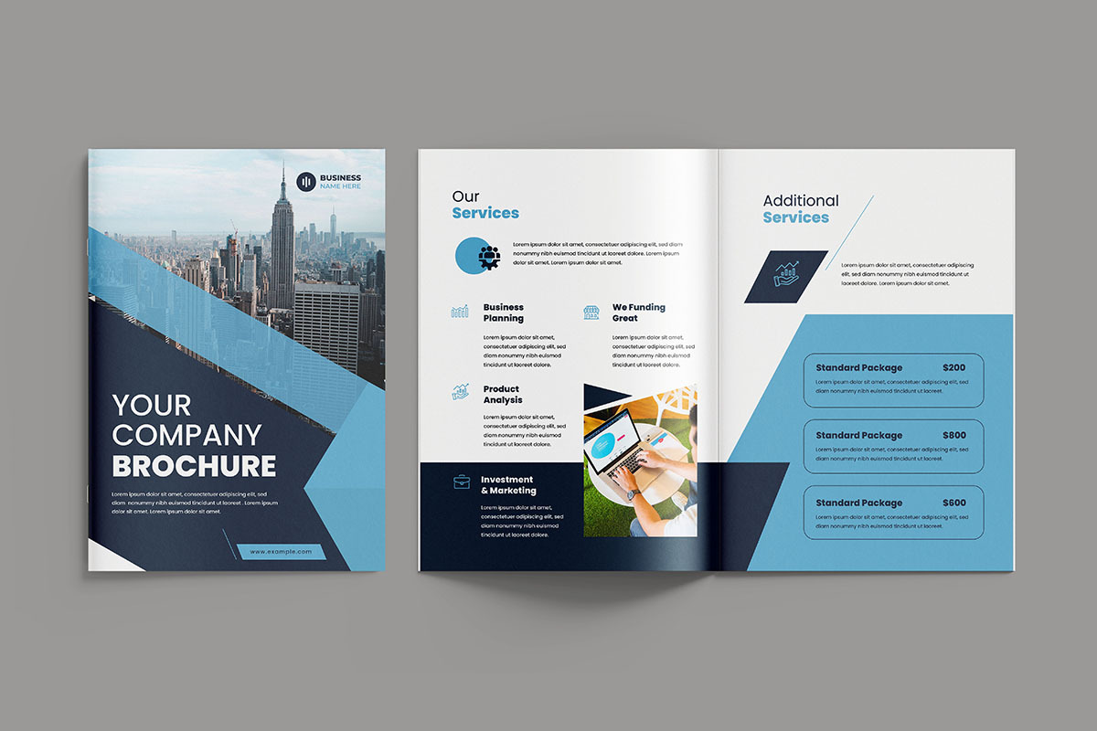 Company Brochure Template., a Brochure Template by afsar.hossain | Creative Market