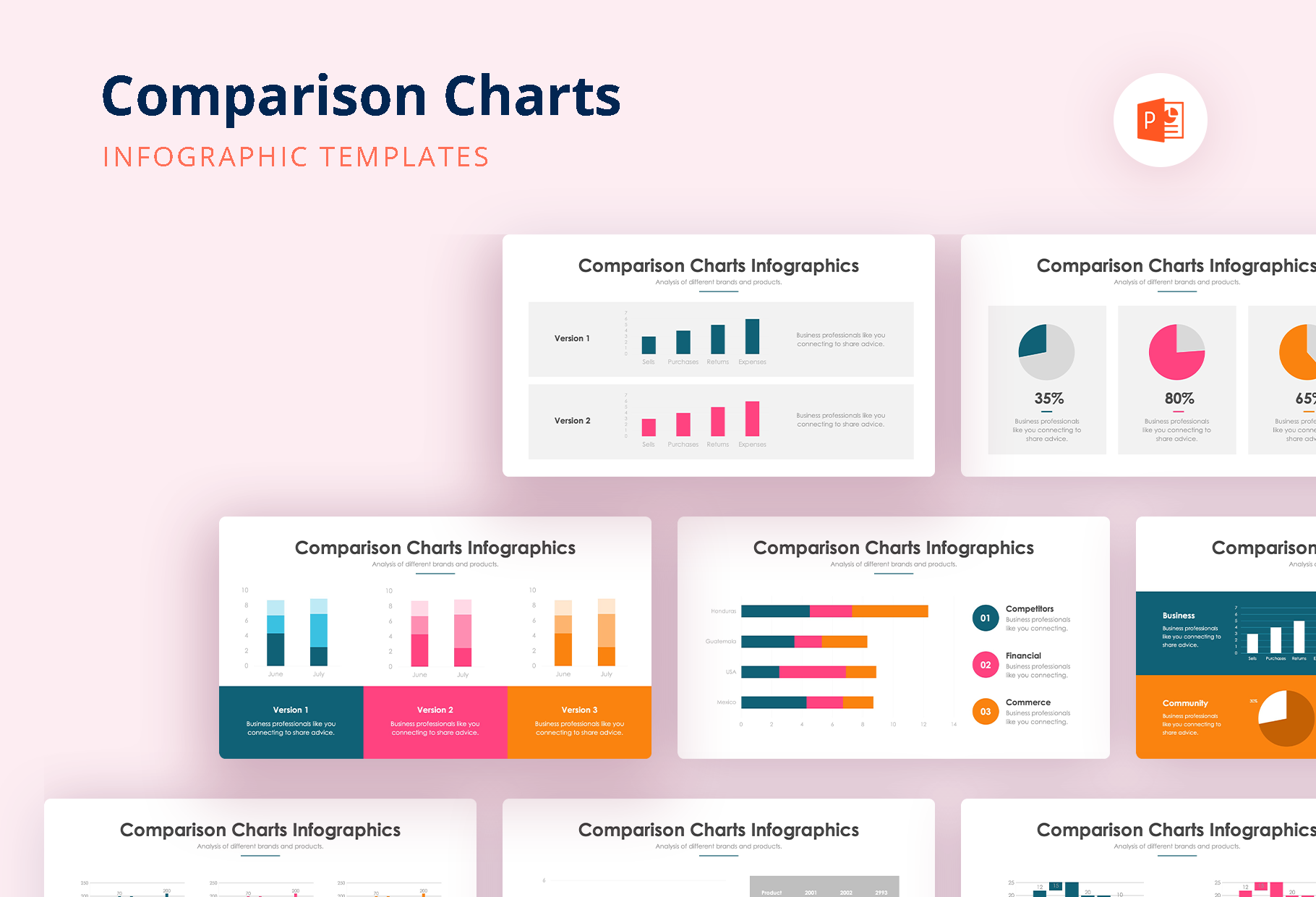 Comparison Charts Infographics, a Presentation Template by slidequest