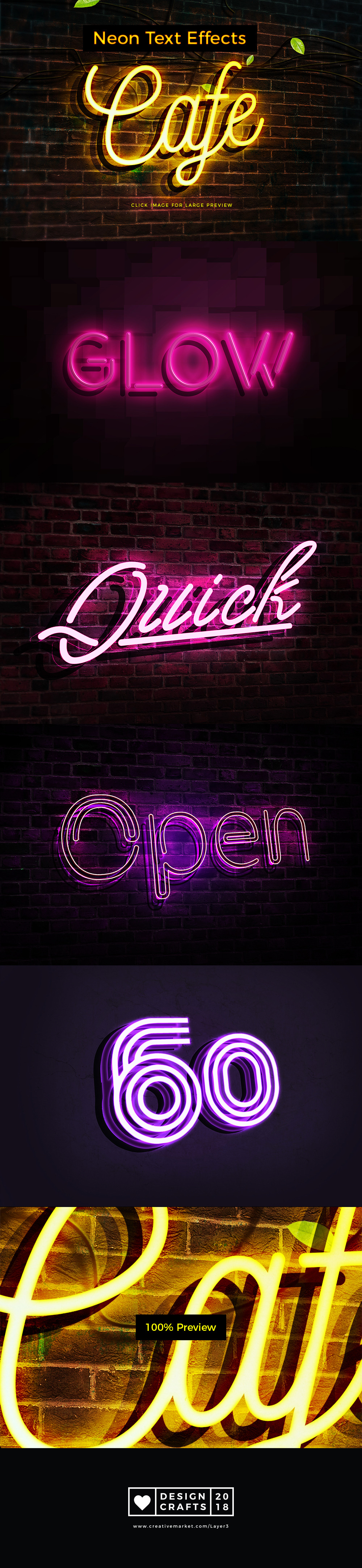 Neon Text Effects, a Layer Style Add-On by Design Crafts