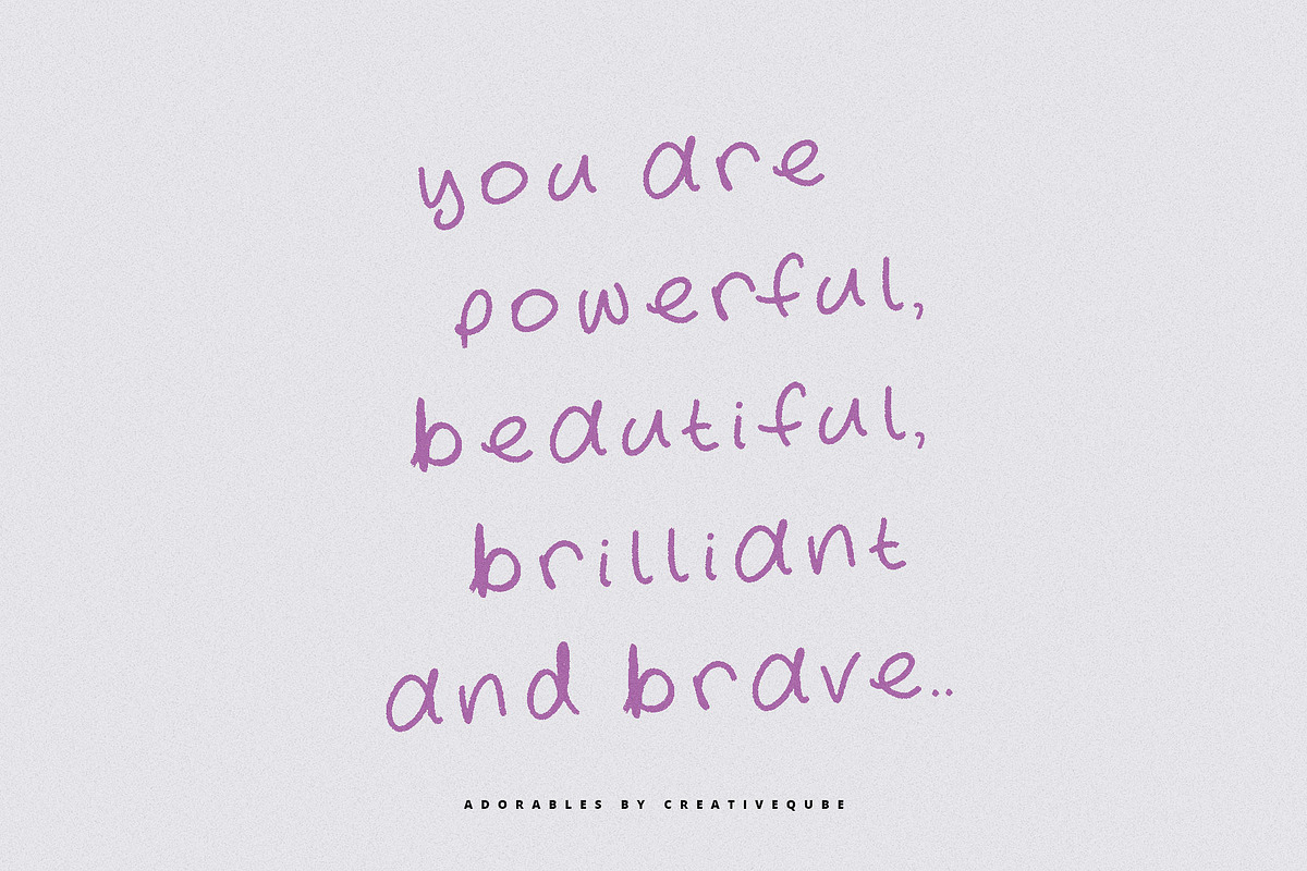 Adorables Handwriting Textured Font, a Handwritten Font by Creativeqube ...