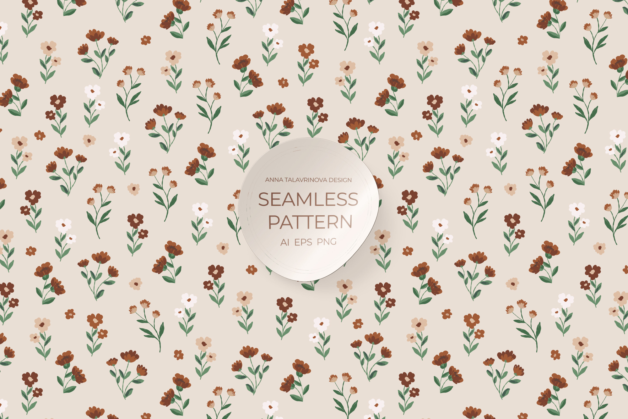 Flower boho seamless pattern, a Pattern Graphic by Cozy pattern shop