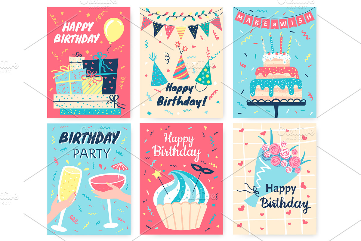 Happy birthday card. Cute birthday, an Object Graphic by Frogella ...