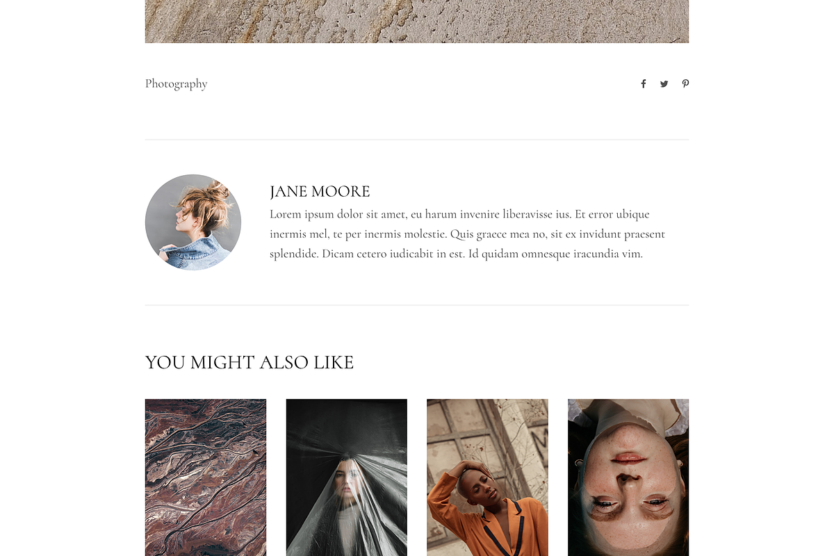 Photography Blogger Template, a Templates & Theme by ThemeShine