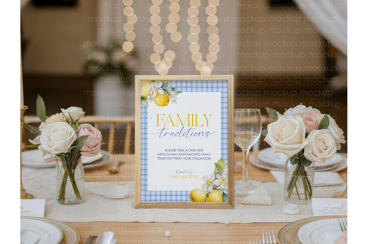 Wedding Table Sign Mockup 5x7, a Mockup by MockupWizard