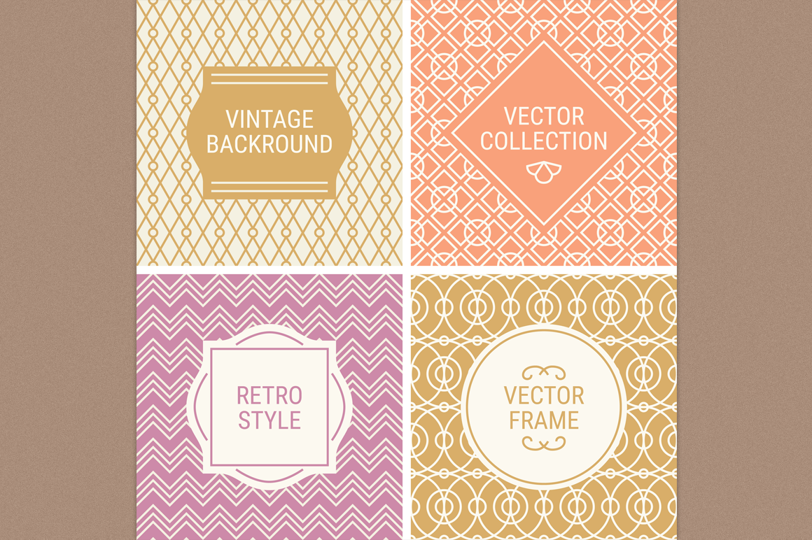 Mono line frames and patterns, a Pattern Graphic by miumiu