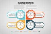 Four Circle Conjunction Infographic, a Templates & Theme by h.utomo
