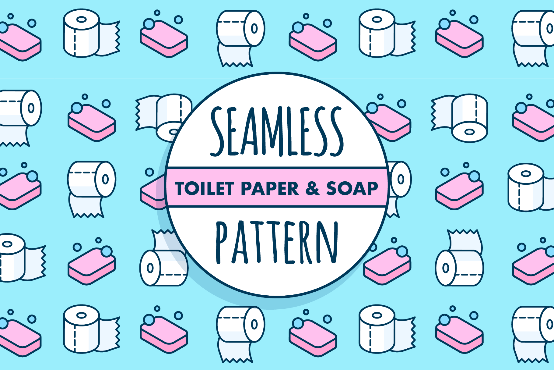 Seamless toilet paper pattern | Graphic Patterns ~ Creative Market