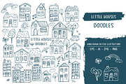 Hand Drawn Little Houses Set, an Object Graphic by Anna Ivanir