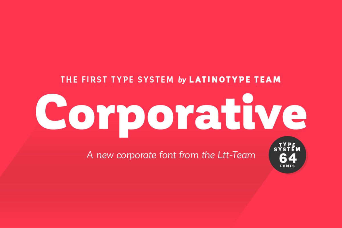 Corporative, a Sans Serif Font by Latinotype