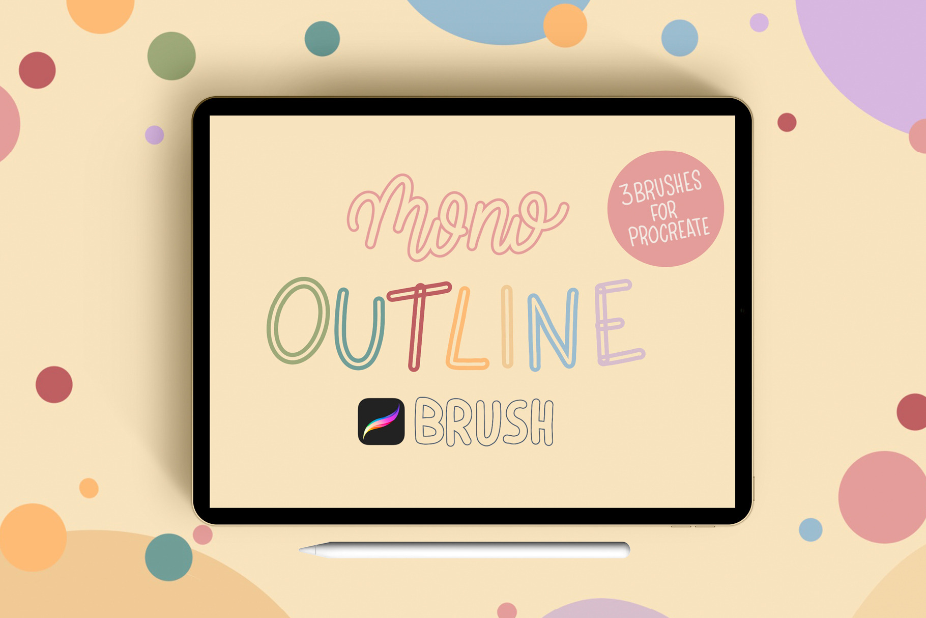 Procreate - Outline Brushes Monoline, a Brush Add-On by laura.design