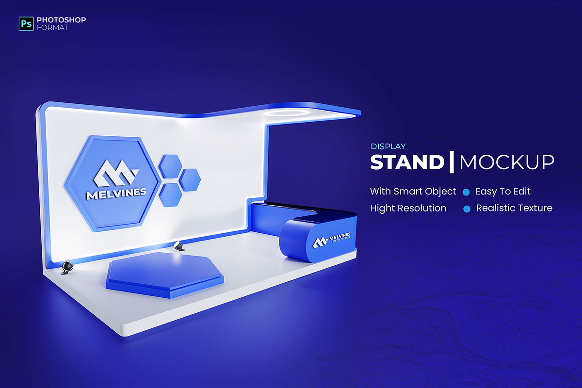 Display Stand Mockup Design, a Product Mockup by Modaldesain | Creative ...