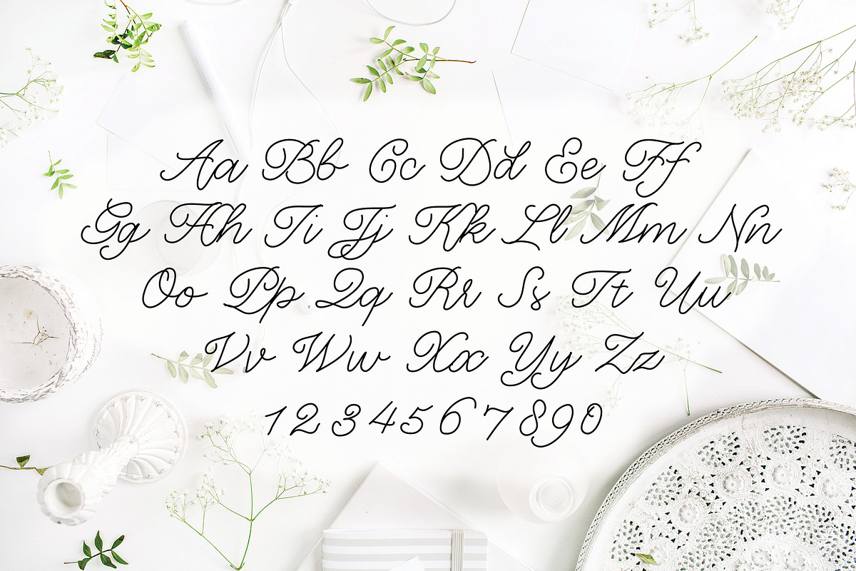 Penelope Larissa Font, a Script Font by Printable Wisdom
