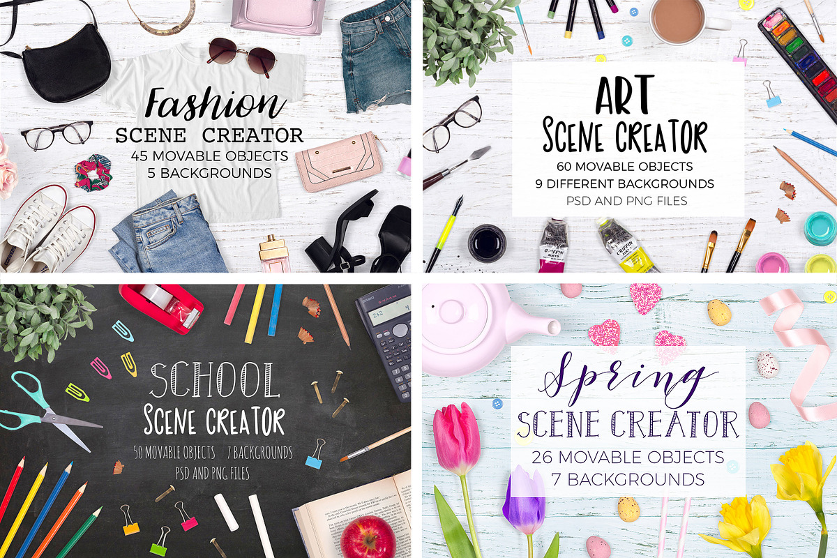 Huge Scene Creator Bundle V2, a Product Mockup by Pixomize