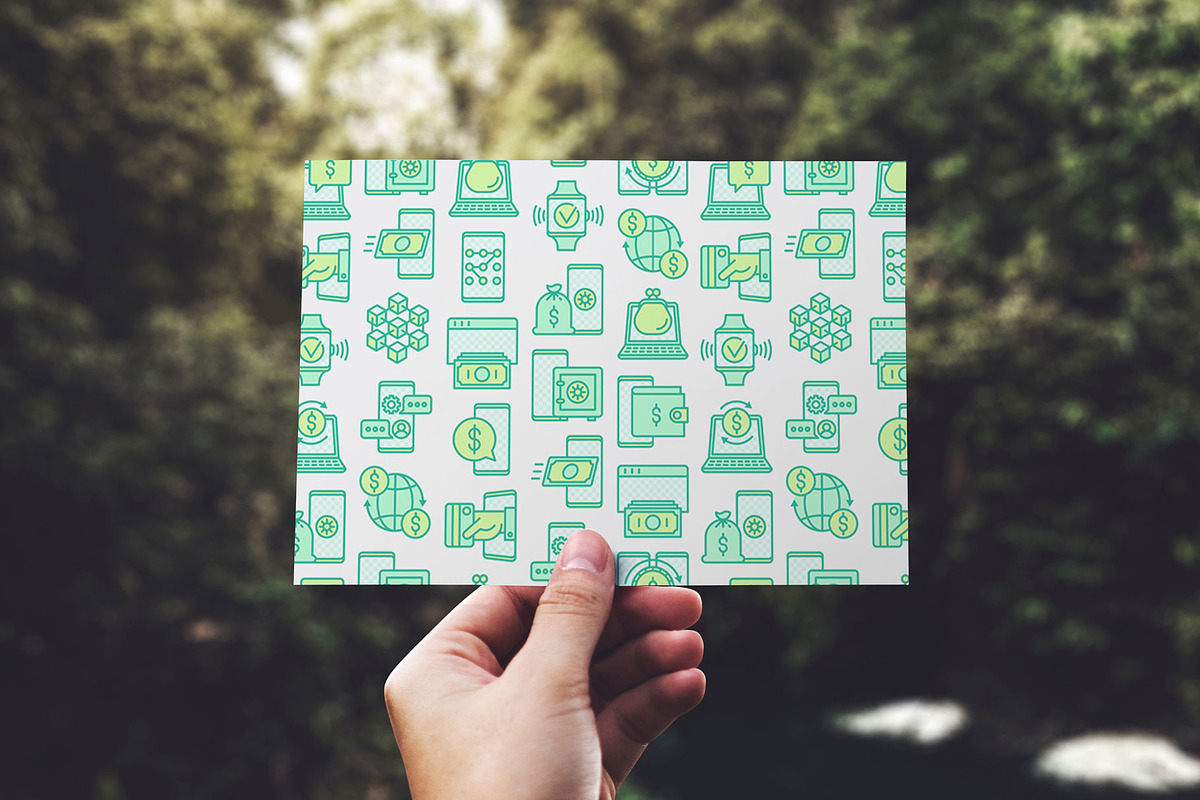 Online Banking Patterns Collection, a Pattern Graphic by Alex Blogoodf ...