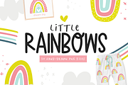 Bright Rainbow Clip Art, a Decorative Illustration by KA Designs