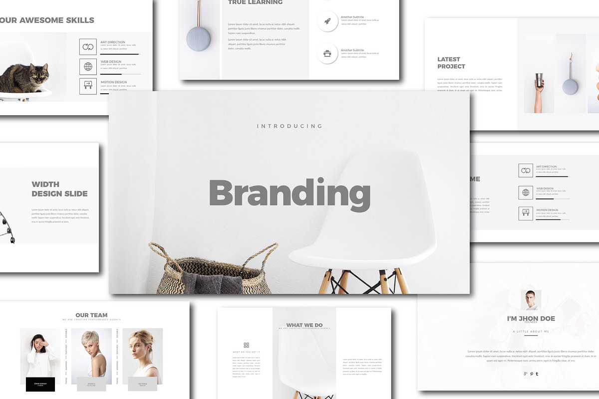 Branding Minimal Powerpoint Template, a Presentation Template by ...