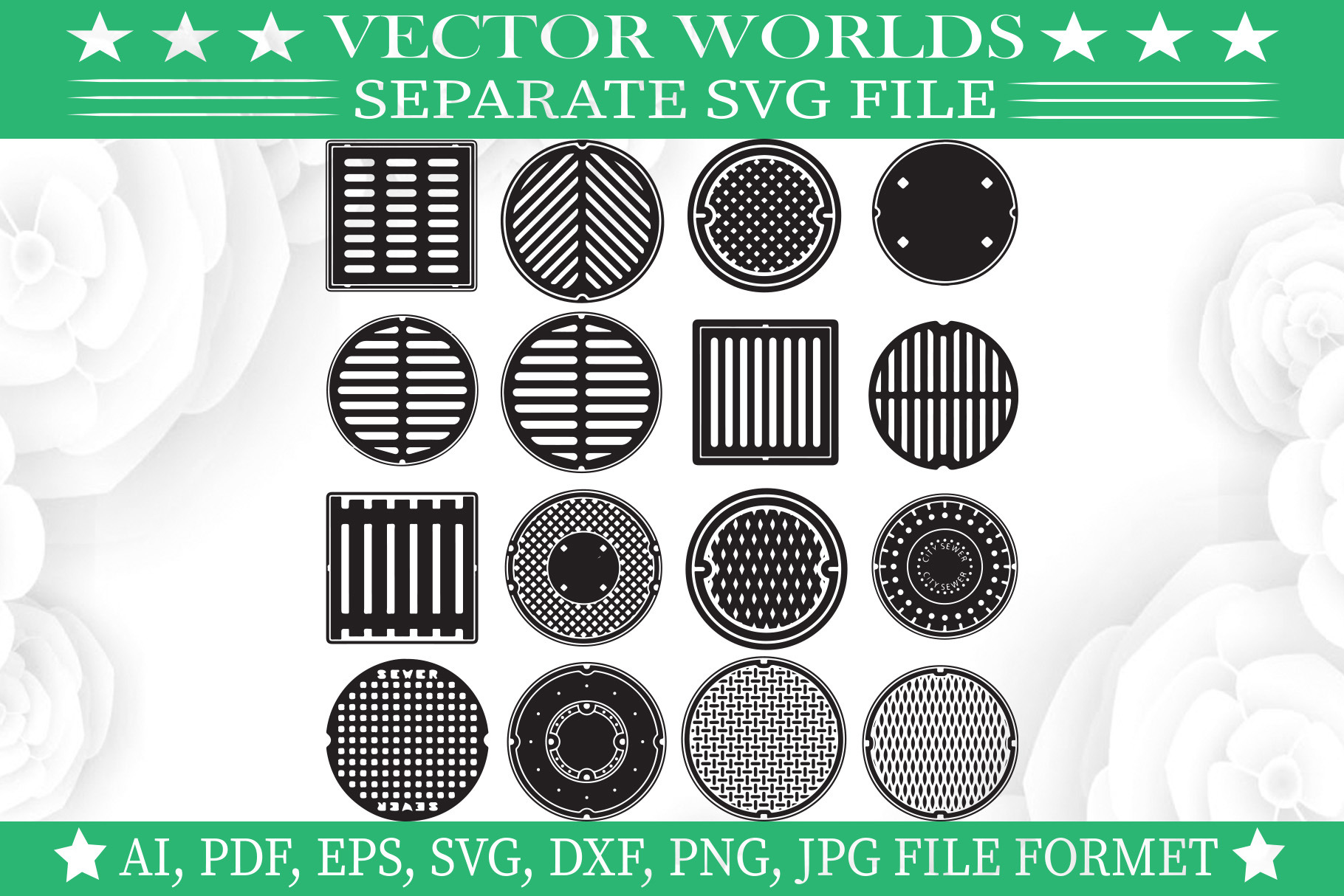 Manhole Cover Sewer Svg, Sewer Svg, an Object Graphic by VectorWorlds ...